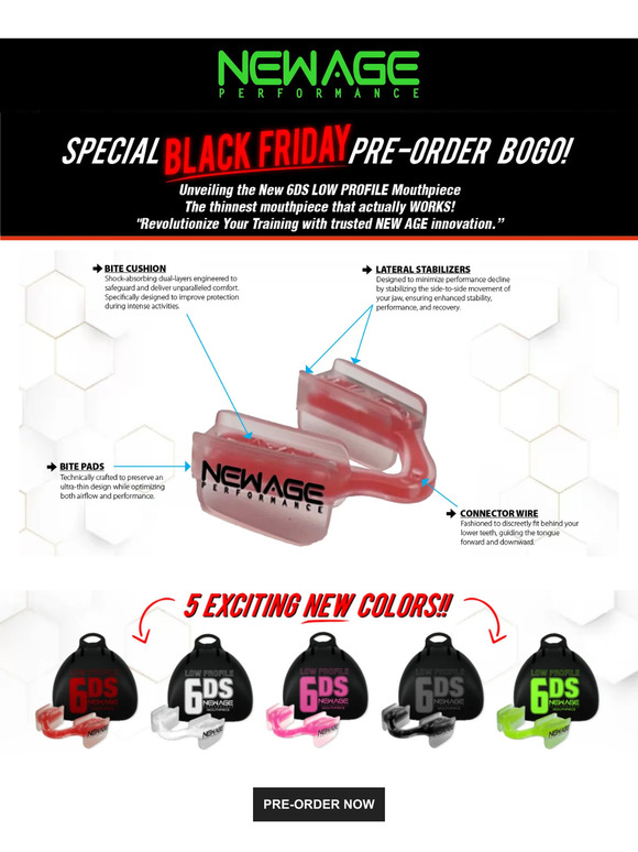 New Age 6ds Mouthpiece New Age Performance 6DS Low Profile Mouthpiece ...