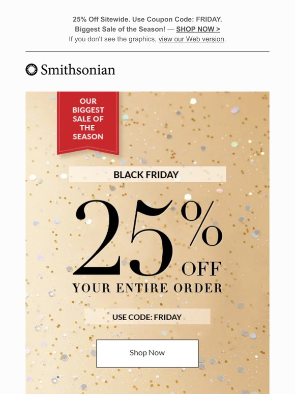 Smithsonian Store: Our Biggest Sale of the Season! | Milled