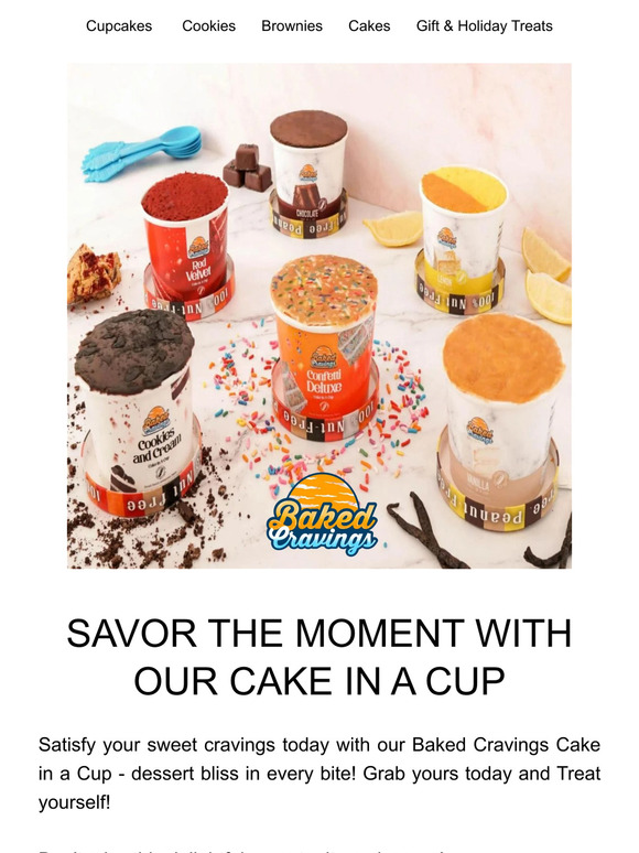 Baked Cravings: BAKED CRAVINGS CAKE IN A CUP | Milled