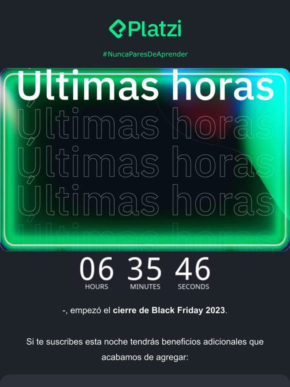 Platzi: —, Empezó Black Friday Midnight 🌙 | Milled