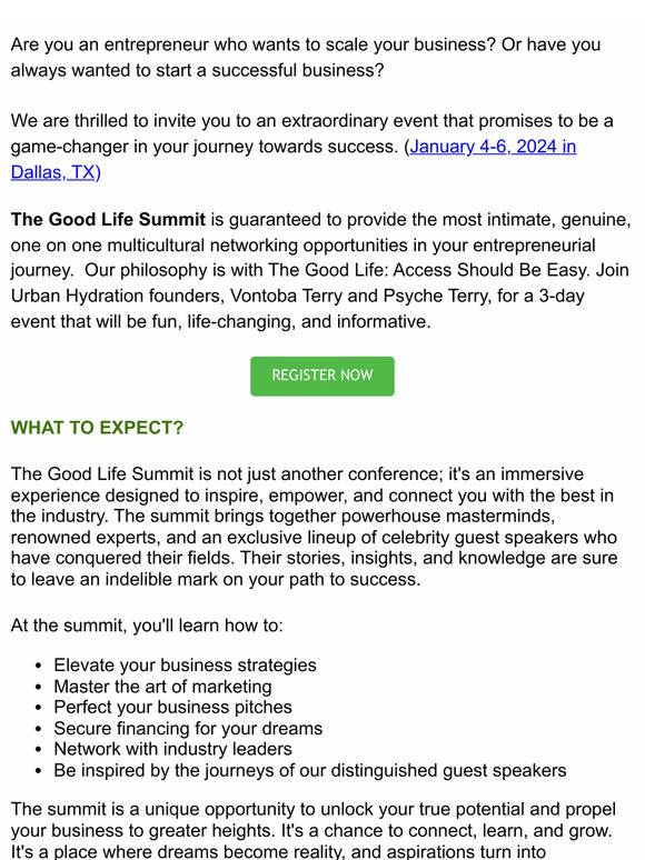 Urban Hydration: 30% Off! Urban Hydration Founders Present: The Good ...