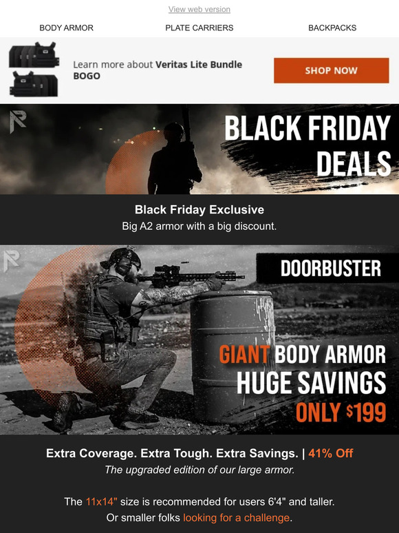 AR500 Armor: 💪 GIANT Body Armor (11x14 SALE) | Milled