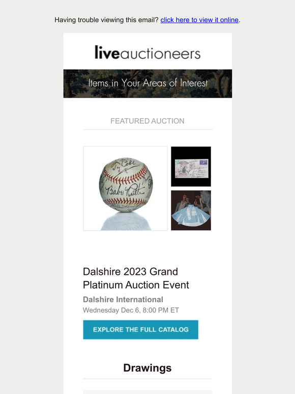 LiveAuctioneers: Going Fast | Drawings | Milled