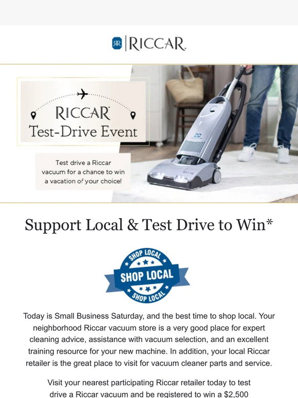 Riccar: Shop Local and Test Drive to Win! | Milled