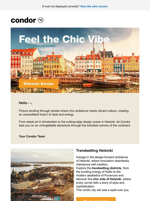 Condor: Explore the Cool Side of Europe. | Milled