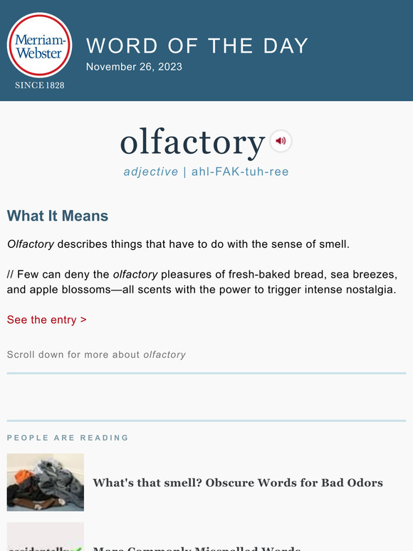 Spell It!: Olfactory - plus, What's that smell? Obscure Words for Bad ...