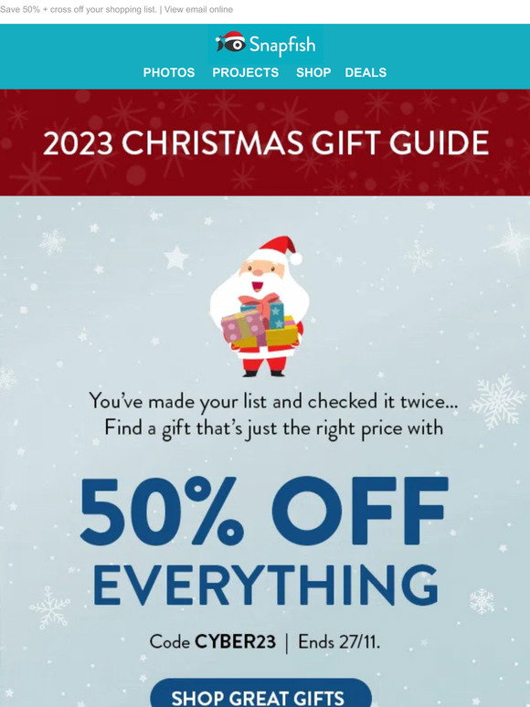 Snapfish: 🎁 Deliver smiles with our Christmas gift guide! | Milled