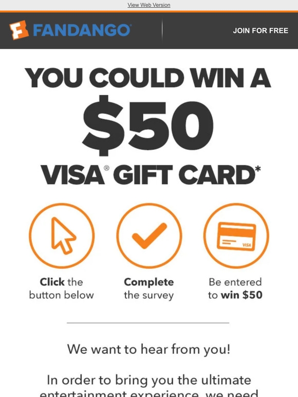 Fandango: Your Chance To Win A $50 Gift Card | Milled