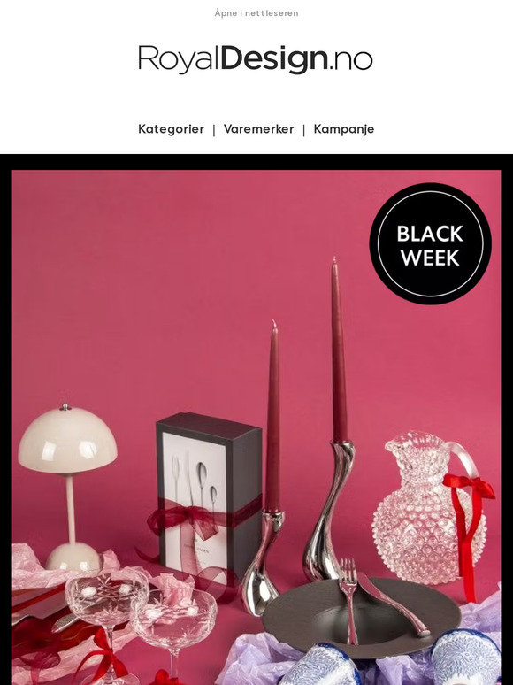 Royal Design: Siste sjanse til å gjøre et designkupp i vår Black Week ...