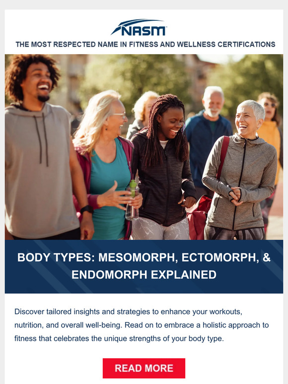 National Academy of Sports Medicine: Body Types: Mesomorph, Ectomorph ...
