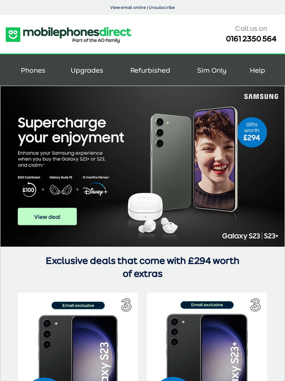 Mobile Phones Direct: FREE Galaxy Buds FE with the Samsung S23 & S23+ 😲 ...