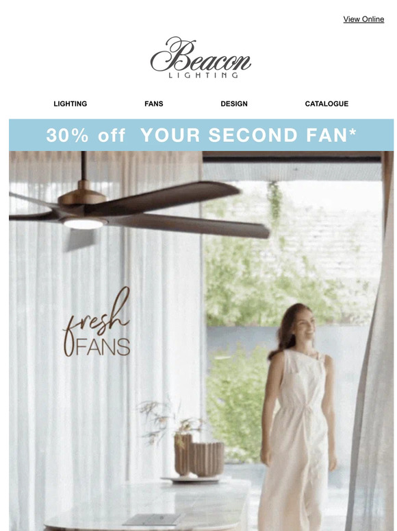 Beacon Lighting: Fan Sale Starts Today | Milled