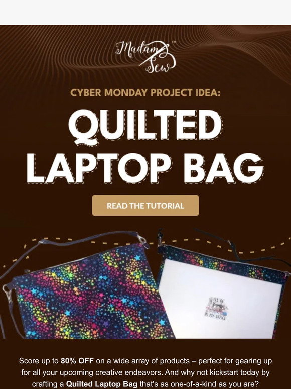 Madam Sew: Easy Quilted Laptop Bag Tutorial | Milled