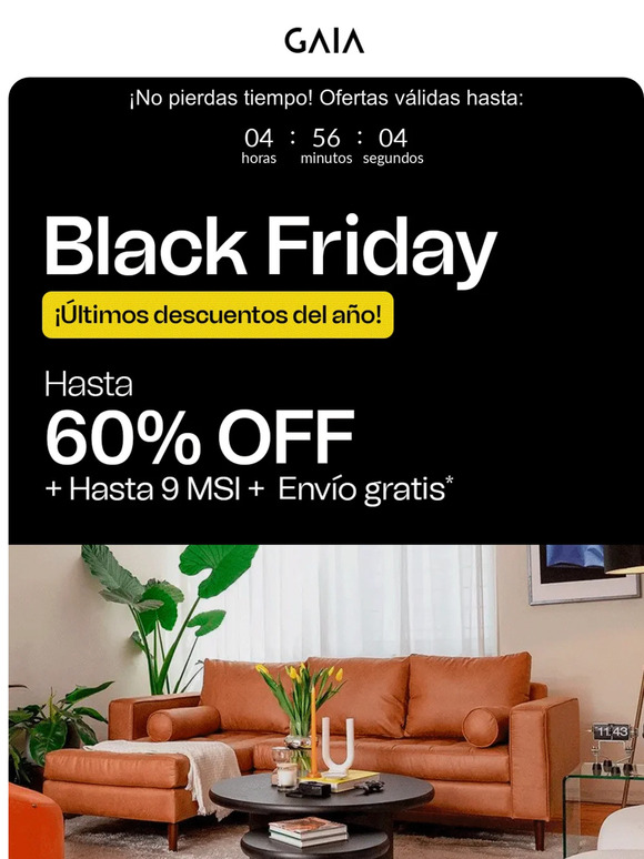 Gaia Design: ¡Última llamada! El Black Friday termina pronto 😱 | Milled