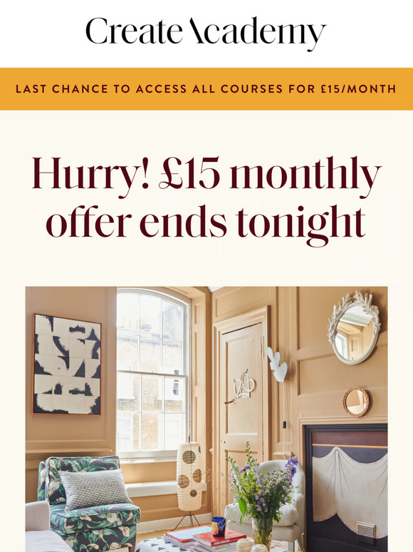 Create Academy: Final call: start learning from £15 per month | Milled