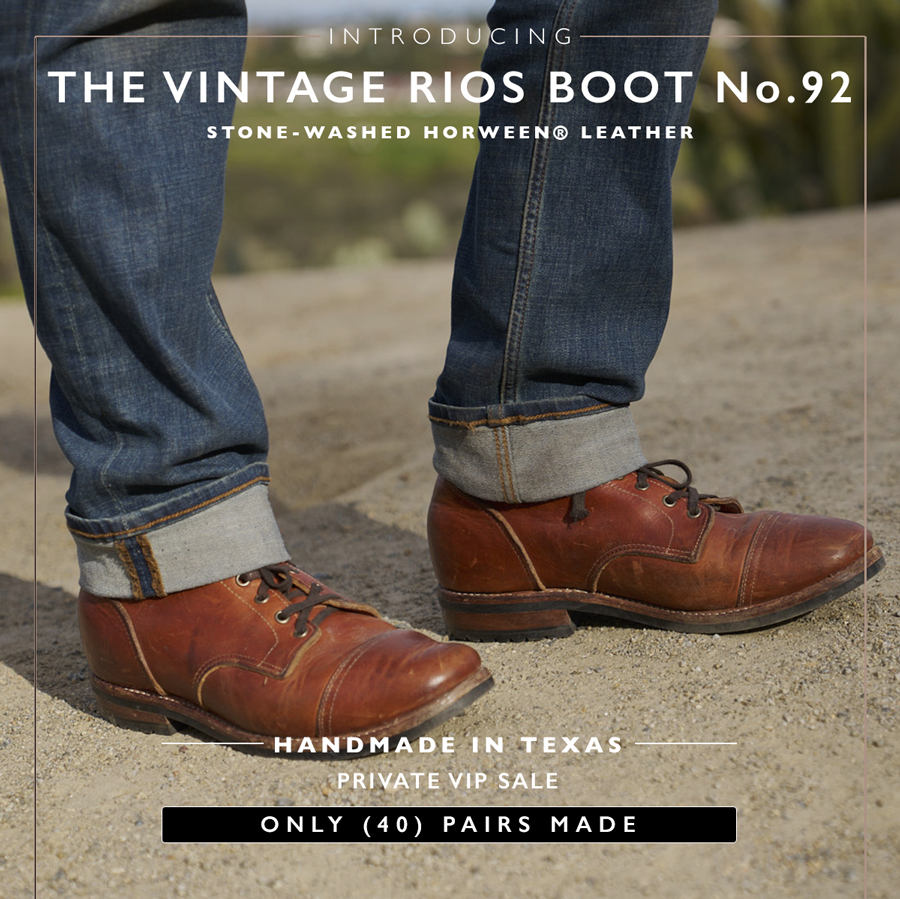 Coronado Leather: The Stone-Washed Rios Boot Is Now Available | VIP ...