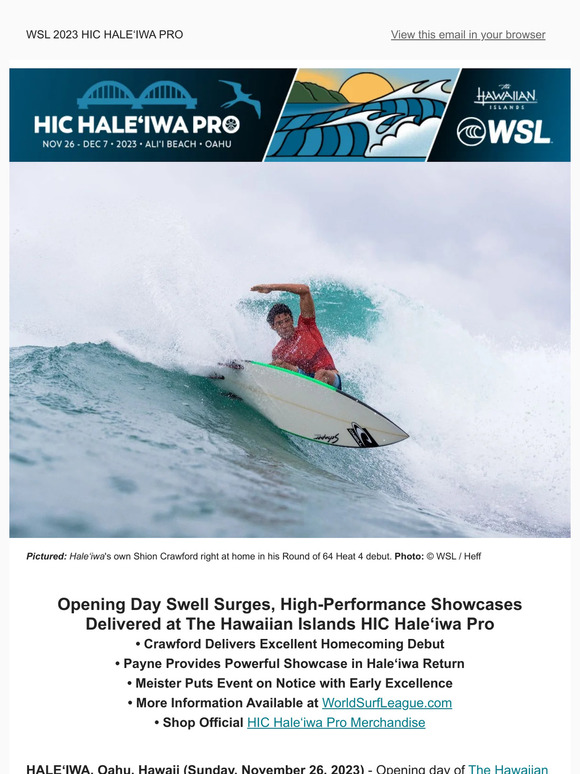HIC Surf: Opening Day Swell Surges, High-Performance Showcases ...