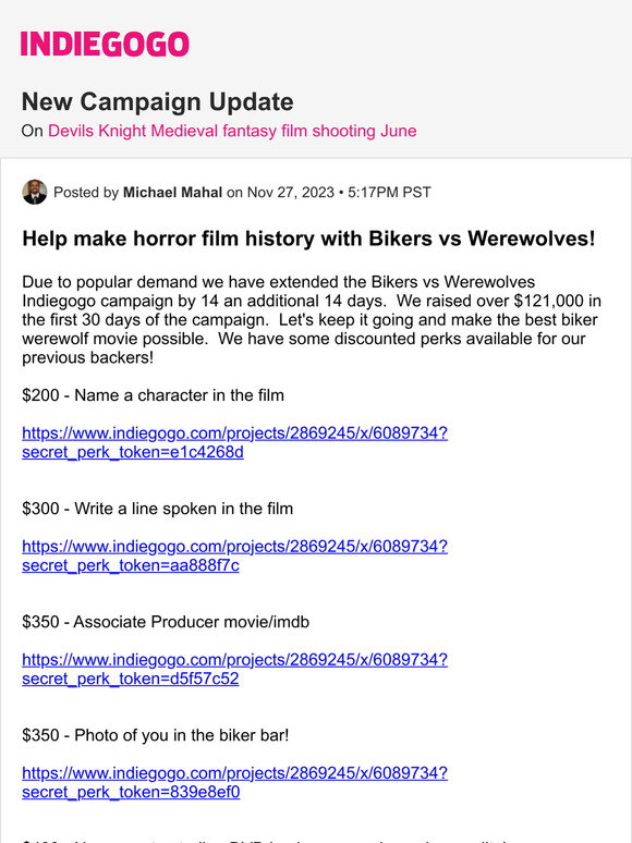 Indiegogo: 📢 Update #208 from Devils Knight Medieval fantasy film ...