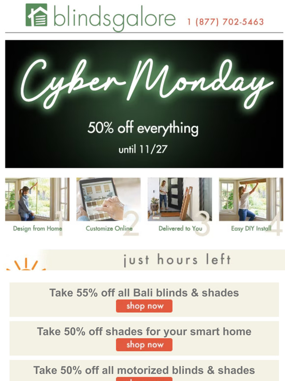 Blindsgalore: Cyber Monday Ends Soon and So Do These Deals | Milled