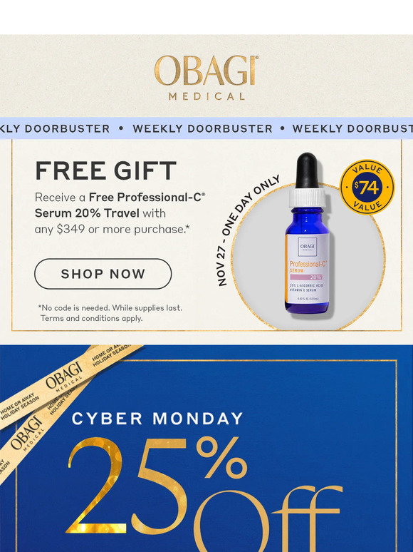 Obagi: The Cyber Event is ON: Get Your Free Gifts | Milled