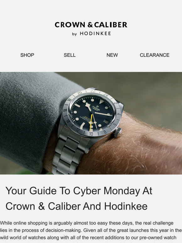 Crown & Caliber: Your Guide To Cyber Monday | Milled