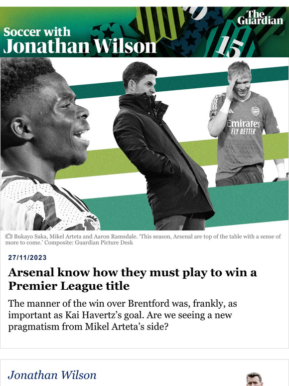The Guardian: Arsenal know how they must play to win a Premier League ...