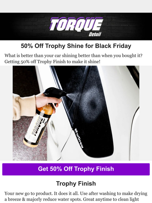 Torque Detail: 🏆 50% OFF for the TROPHY SHINE | Milled