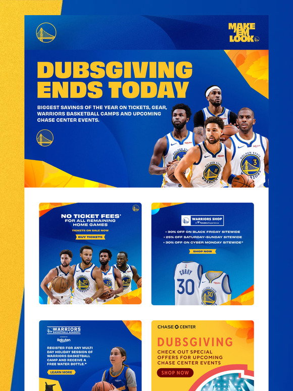 Golden State Warriors: 🚨 Don’t Miss Out On These Dubs Savings Before ...