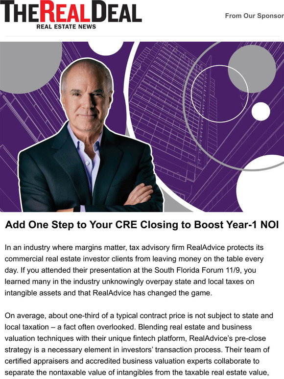 The Real Deal: Add One Step to Your CRE Closing to Boost Year-1 NOI ...