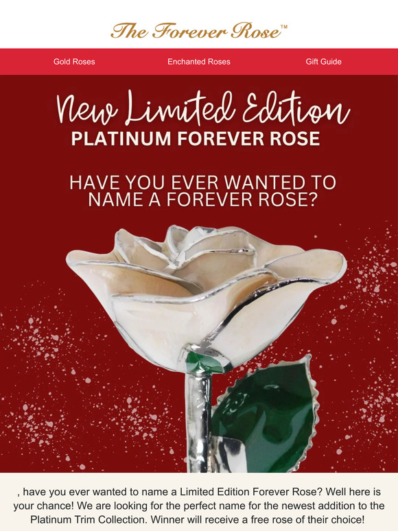 The Forever Rose: New Platinum- Name that Rose Contest | Milled