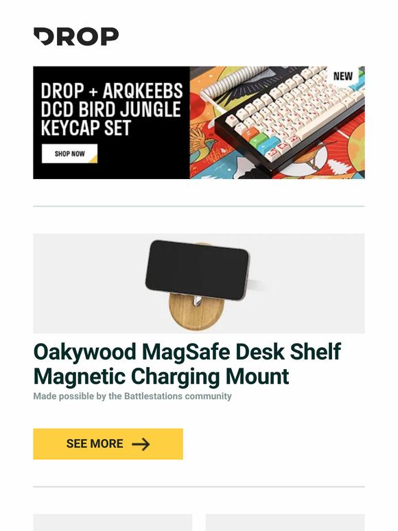 Massdrop: Oakywood MagSafe Desk Shelf Magnetic Charging Mount, Drop ...