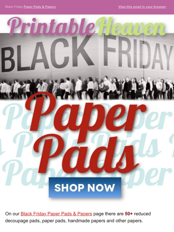 Printable Heaven: BF Paper pads & papers | Milled