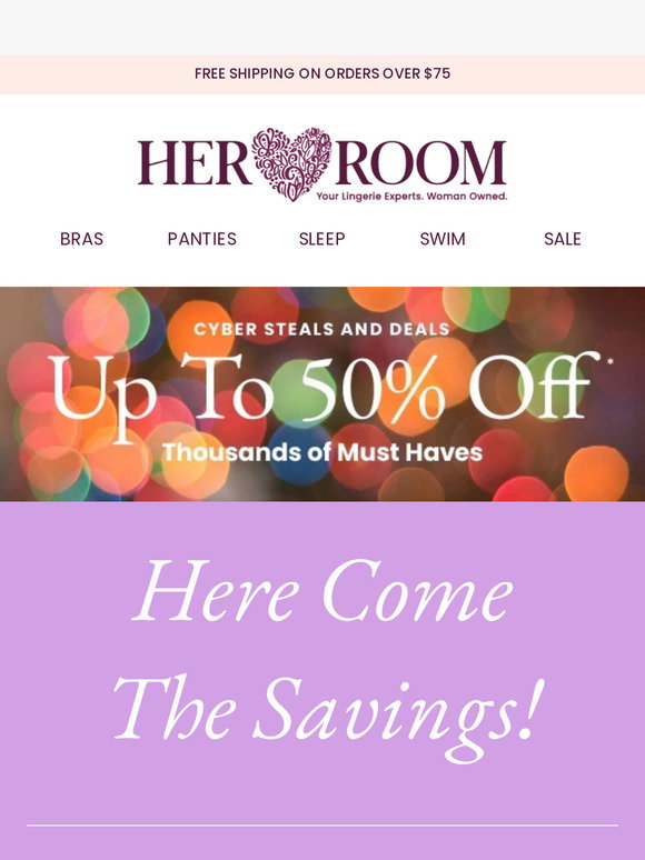 HerRoom: Your Ultimate Guide to Cyber Savings on Lingerie, Sleep, and ...