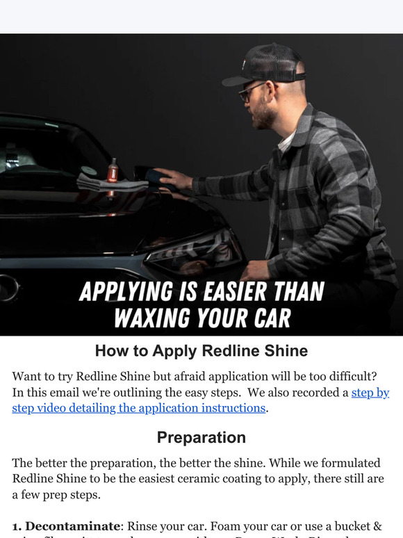 Torque Detail: How to Apply Redline Shine - Step by Step Instructions ...