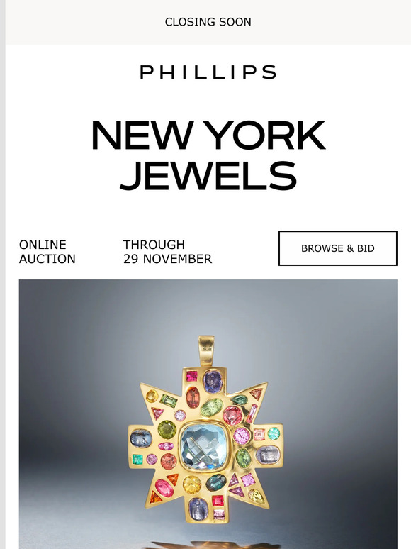 Phillips Auction: Closing Soon | New York Jewels: Online Auction | Milled