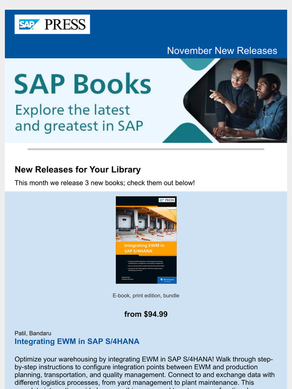 SAP PRESS: 📘 3 new SAP books to read. | Milled