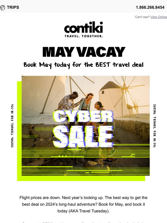 Contiki: Book your May trip & save $ off your vacay | Milled