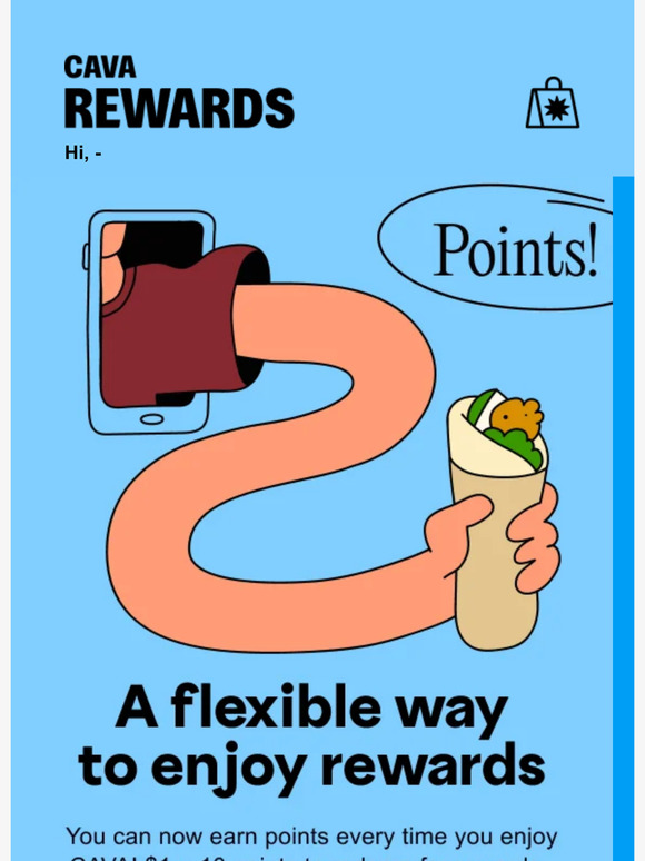 CAVA: Rewards points are here! | Milled