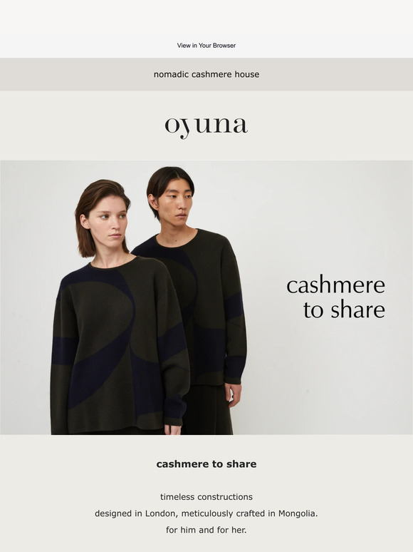 OYUNA London: Cashmere to share | Milled