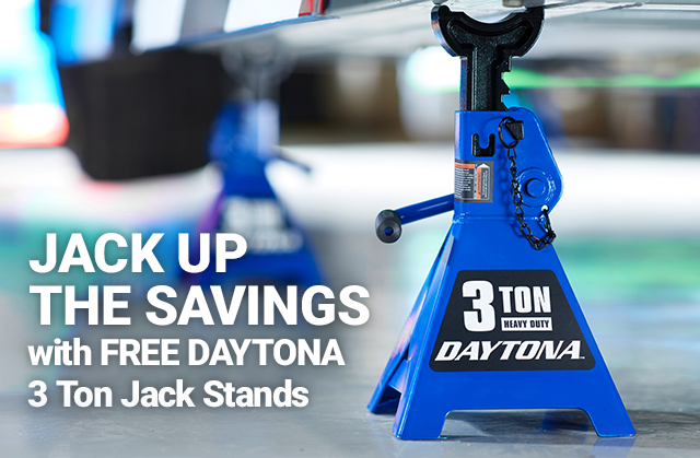 Harbor Freight: FREE 3 Ton DAYTONA Jack Stand Set with Any DAYTONA Jack Purchase! | Milled