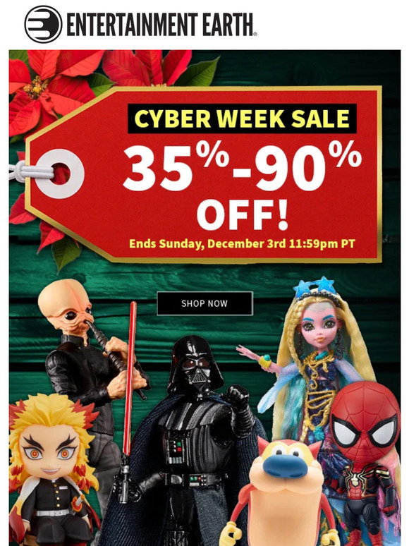 EntertainmentEarth.com: Rejoice! Cyber Week Continues with Awesome ...