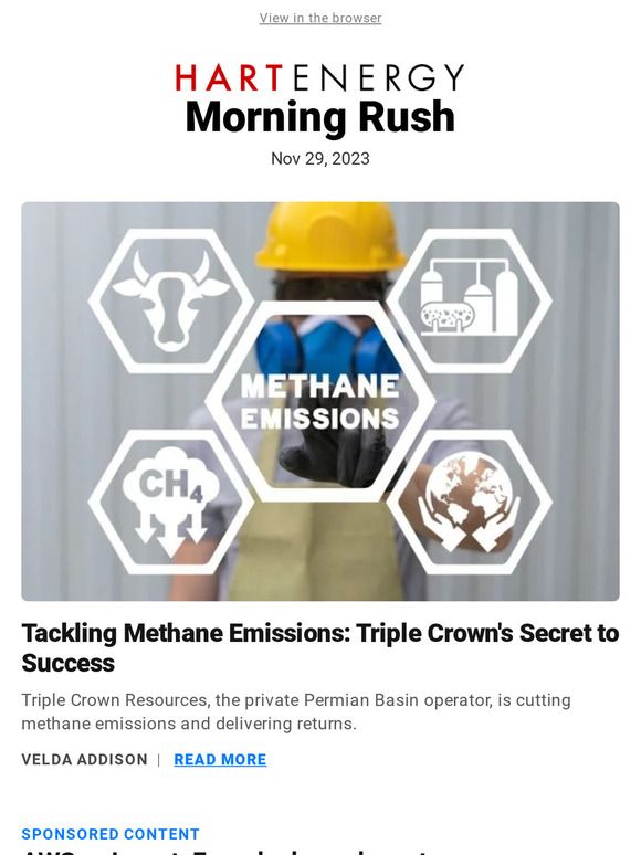Hart Energy: Morning Rush: Tackling Methane Emissions: Triple Crown's Secret to Success ...