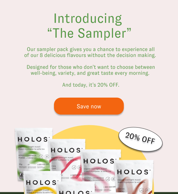 HOLOS Foods: Introducing "The Sampler" - 20% OFF Today 🤯 | Milled