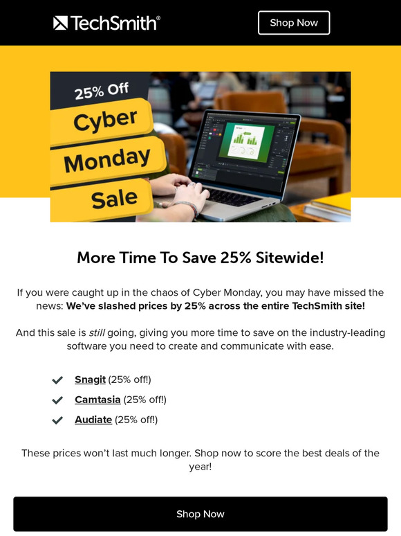 TechSmith: 💪 Our huge sale is still going strong! | Milled