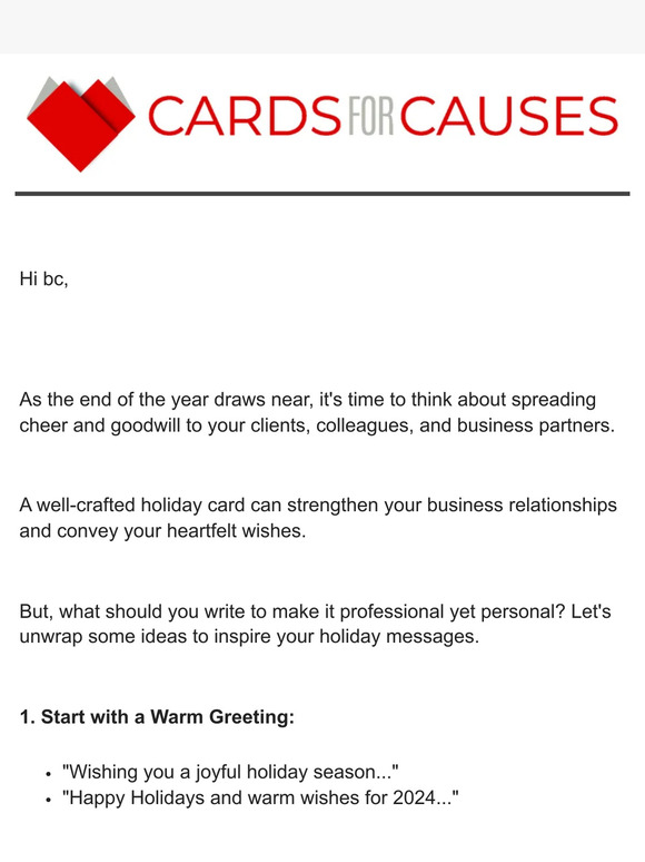 Cards for Causes: Crafting the Perfect Message: What to Write in a ...