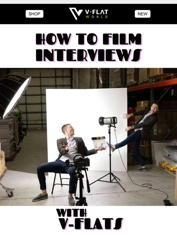 V-Flat World: 🎬 How to Film an Interview with V-Flats | Milled