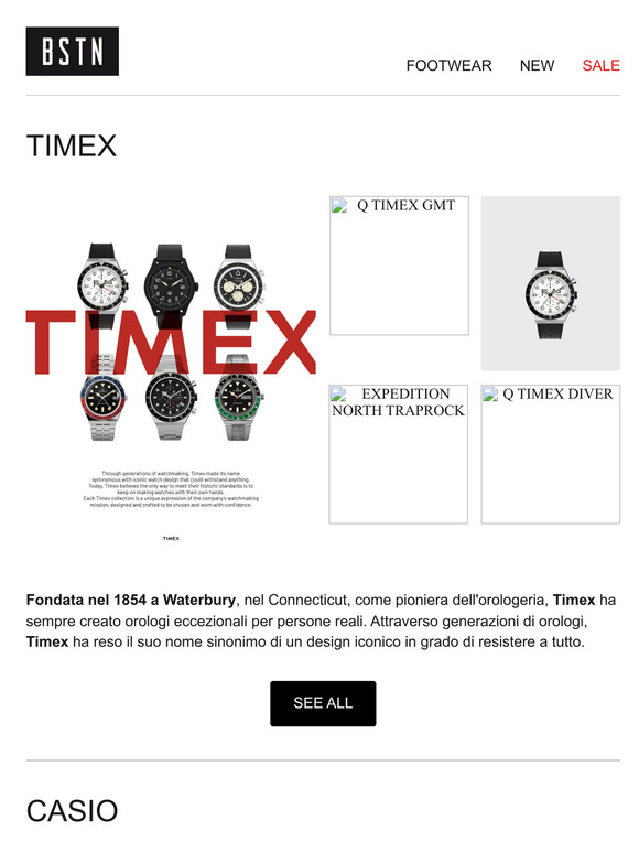 BSTN Store: Watch out: Timex, Casio, Unimatic ⌚ | Milled
