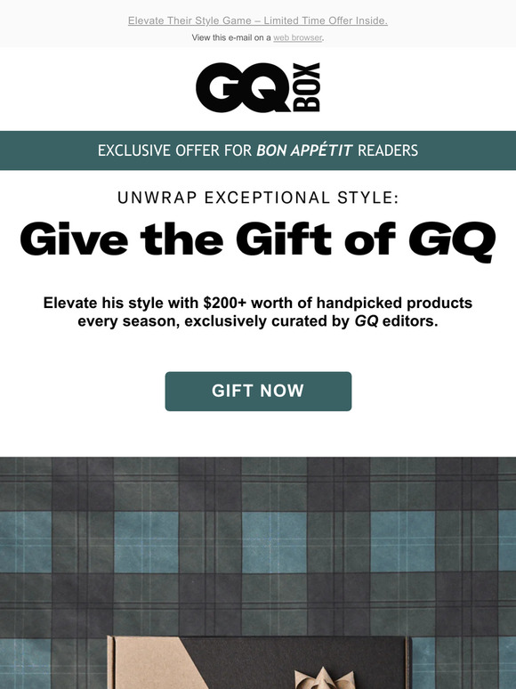 Bon Appétit: This Season’s Best Gift: An Annual GQ Box Subscription ...