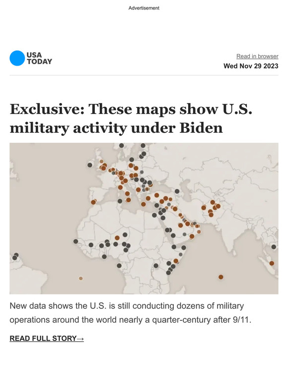 USA TODAY: Top Stories: The US conducts military operations in far more ...