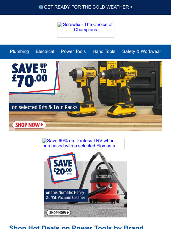 Screwfix: 🔥 Hot Deals to Keep You Warm This Winter | Milled